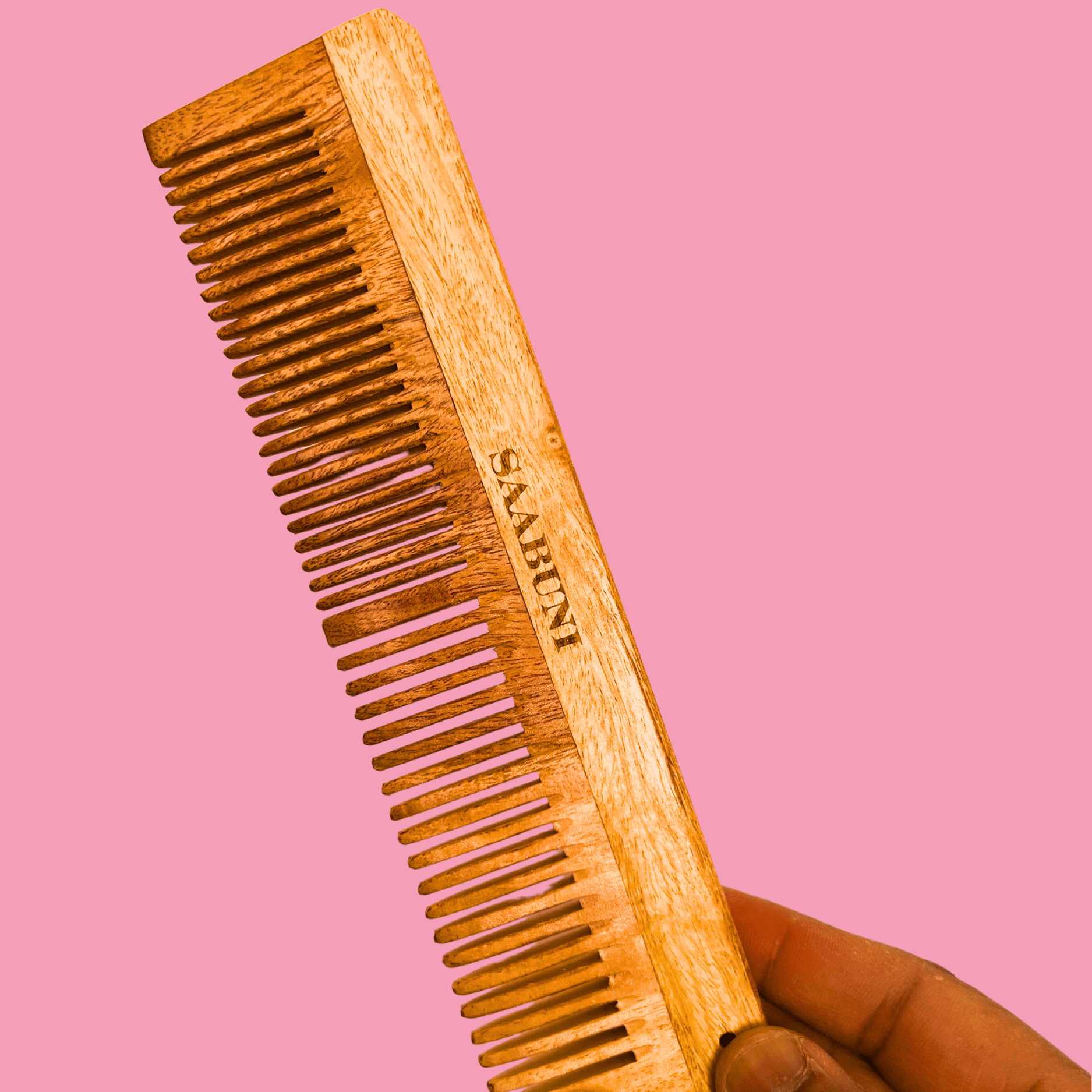 Dual-Tooth Ayurvedic Neem Comb – Saabuni