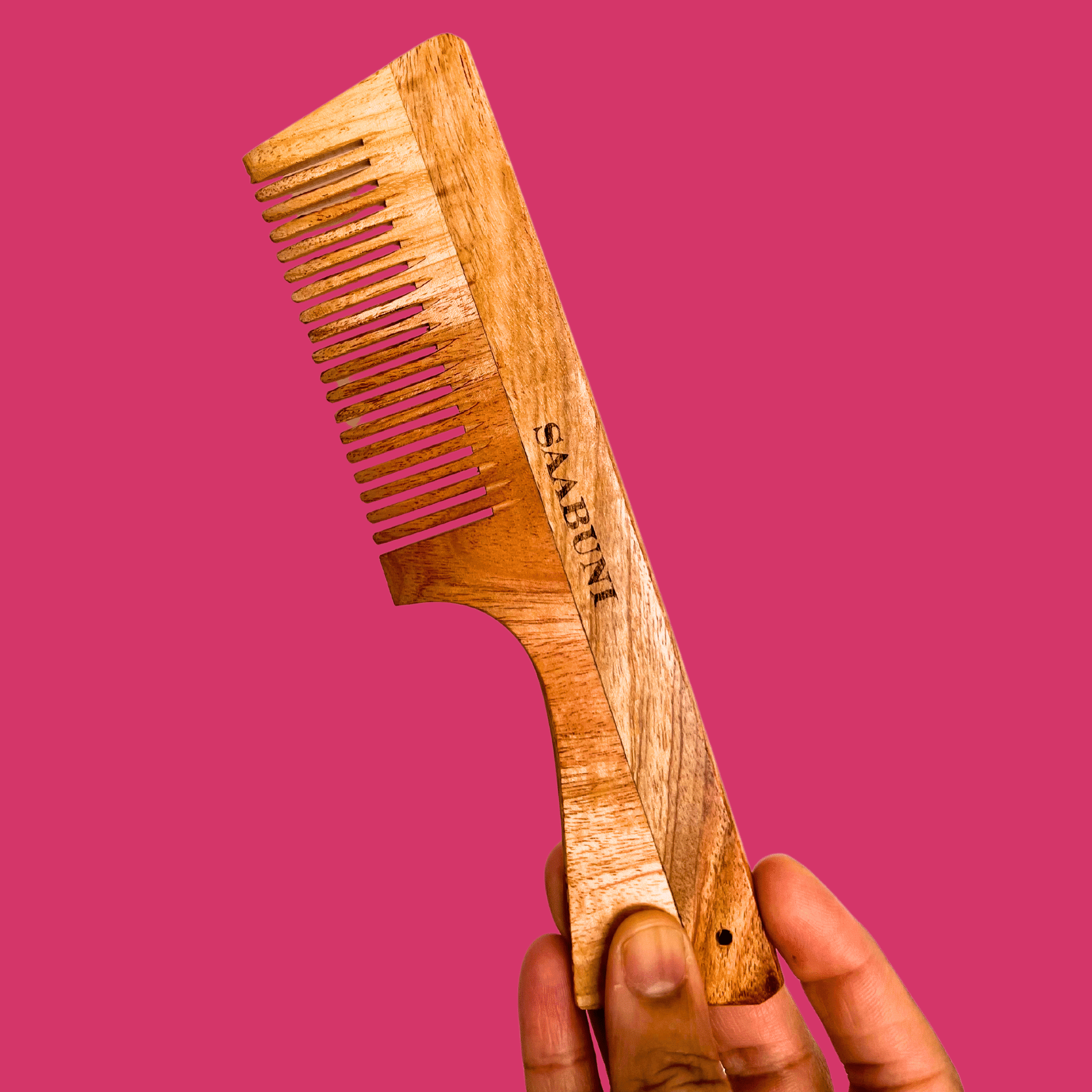 Ayurvedic Neem Comb with handle – Saabuni